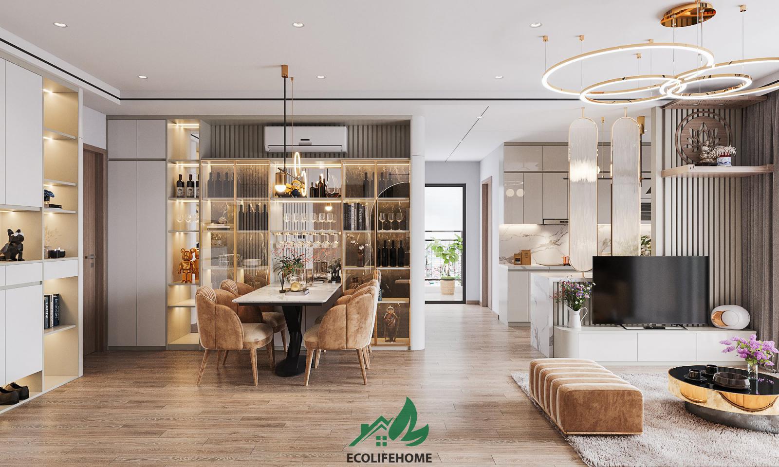 Thiết Kế Nội Thất Căn Hộ Chung Cư 3 Ngủ Chung Cư Sakura 94m